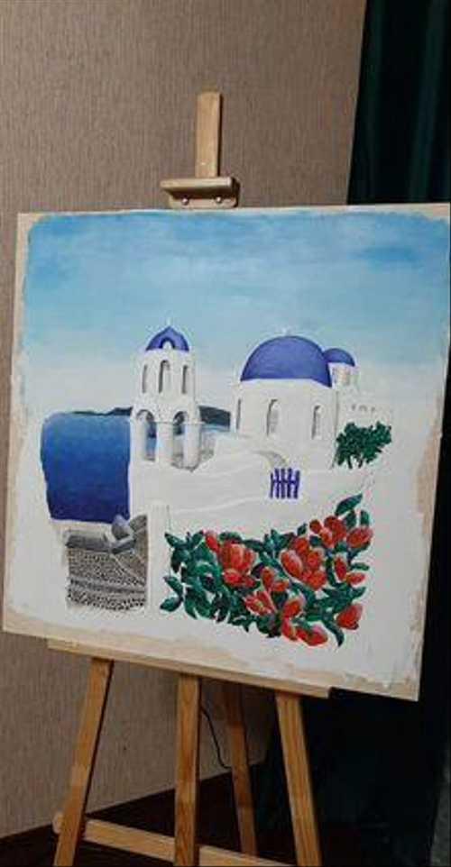 Продам картину - барельеф "Санторини"