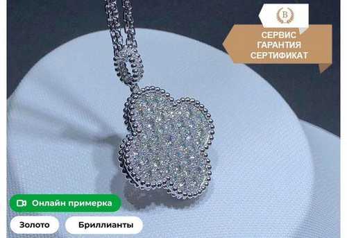 Длинное колье Van Cleef золото, брилианты 2,47 ct