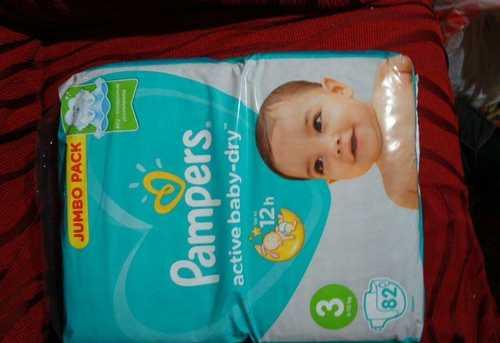 Подгузники Pampers active baby dry 3