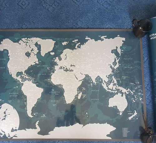 Новая стирающаяся скретч-карта мира