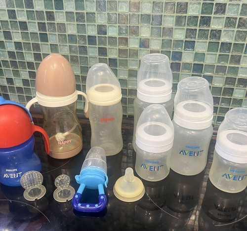 Бутылочки avent,детские приборы