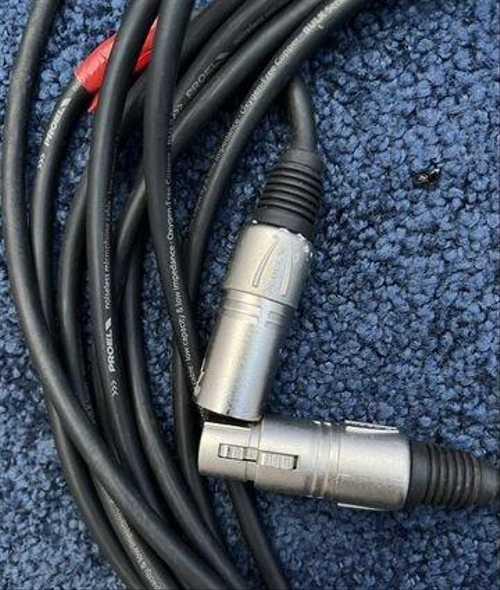 Proel кабель микрофонный 6м. XLR-XLR