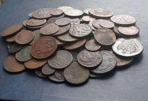 Медные царские монеты лот