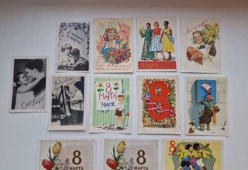 Старинные открытки с 8 марта, 1950-1960е годы