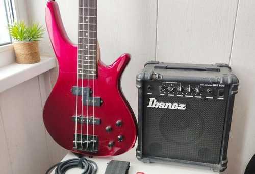 Бас гитара Ibanez GSR200 +бас комб Ibanez +аксесс