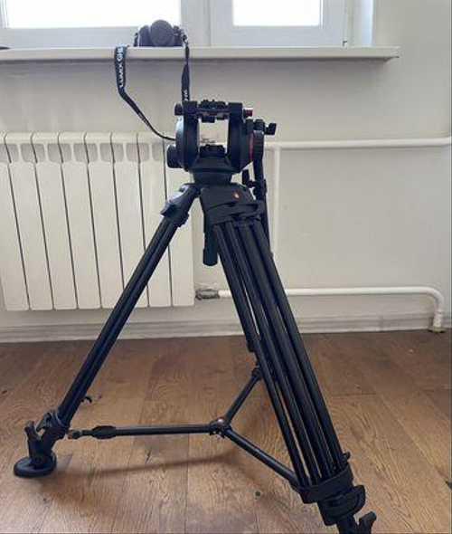 Штатив Manfrotto 546B с головой 504HD. Держит кино