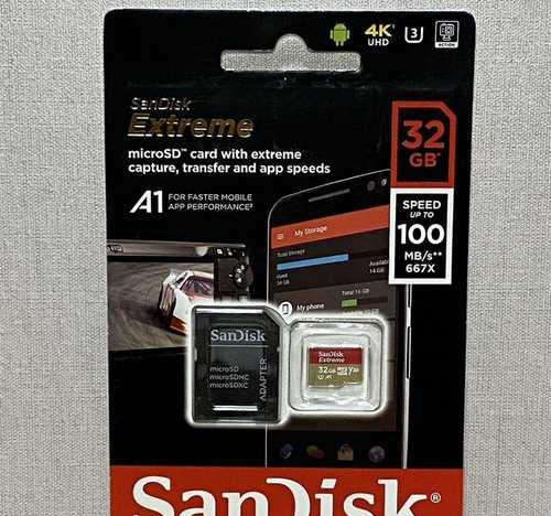 Карта памяти Sandisk microsdhc 32Gb Extreme