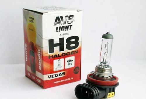 Лампа галогенная AVS Vegas H8.12V.35W (1 шт.)