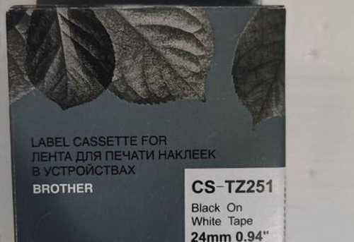 Картридж Cactus CS-TZ251, TZe-251, черный / 24мм