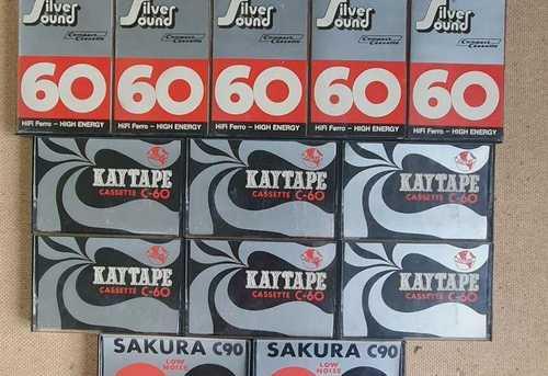 SilverSound 60, KayTape C-60, Sakura C90 - 13 штук