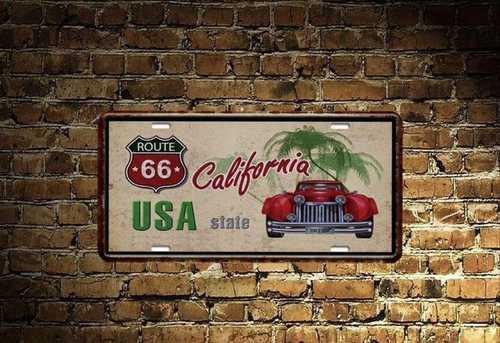 Декор на стену табличка California Route 66