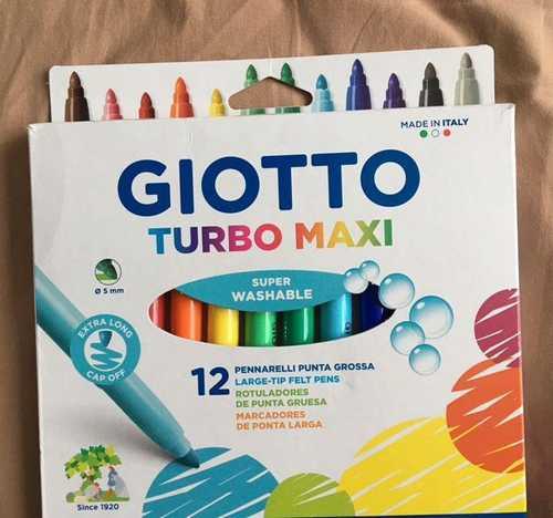 Фломастеры Giotto turbo maxi 12 цветов