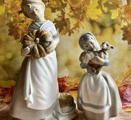 Lladro Nao Статуэтка Девочка с тыквой Льядро