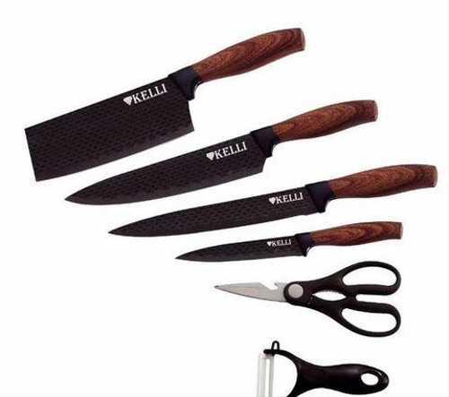 Набор кухонных ножей 6 предметов Kelli KL-2034