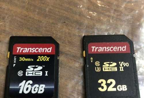 Карта памяти Transcend sd hc v90 32gb