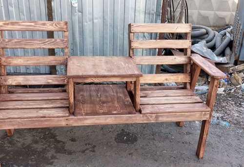 Скамейка деревянная, лавочка со столиком
