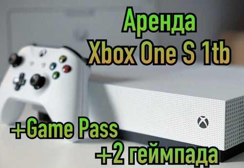 Xbox One S + Game Pass + 2 геймпада