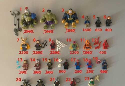 Lego Минифигурки Super Heroes (Marvel + DC)
