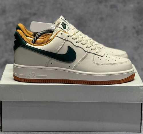 Кроссовки Nike Air Force 1 Light Brown Green (Арт.80393)