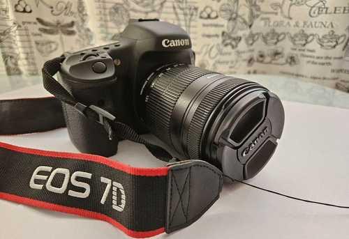 Комплект: Canon EOS 7 d, объектив EFS 18-135, вспы