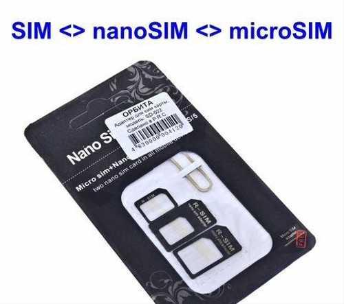 Набор переходников для SIM-карт microSIM nanoSIM