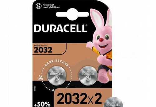 Батарейки литиевые Duracell, 2032 3V 2шт CR2032