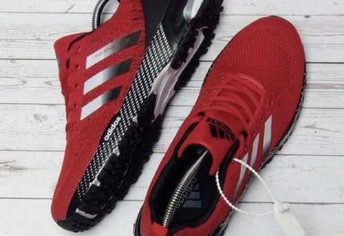 Кроссовки футзалки текстильные красные Adidas