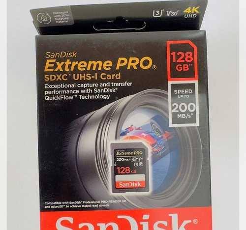 Sandisk Extreme Pro карта памяти (оригинал) 128GB