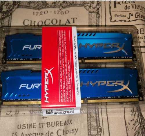 Оперативная память Kingston Fury HyperX DDR3 16Гб