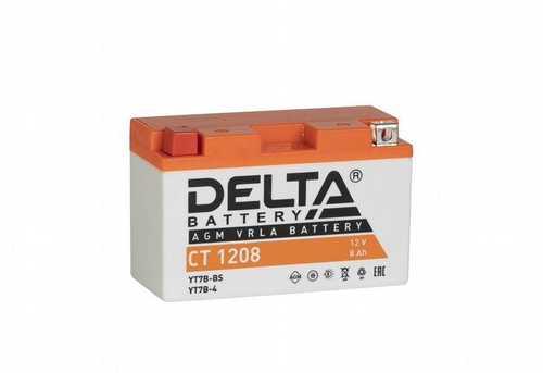 Мото аккумулятор Delta CT 1208 (12V / 8Ah / 110A)