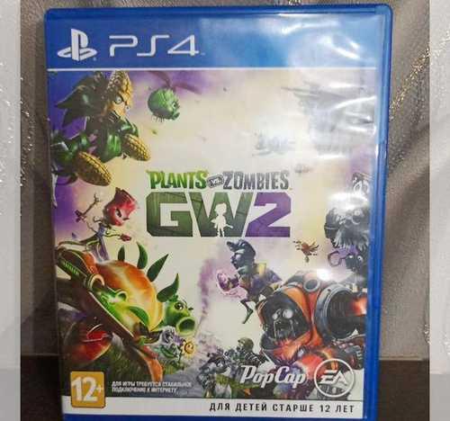 Диск для playstation 4, ps4, plants vs zombies 2