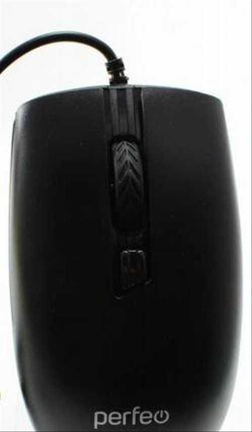 Мышь проводная Perfeo Raft 3 кн. USB. чёрная