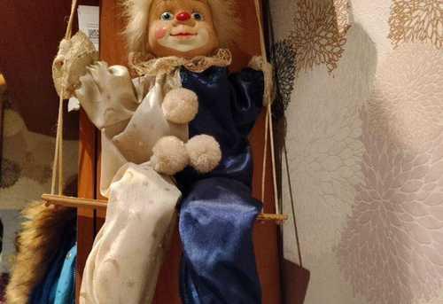 Кукла клоун с фарфоровой головой