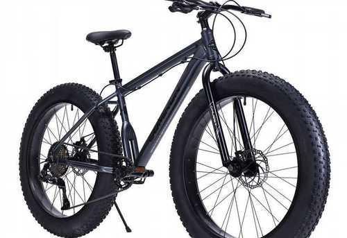 Велосипед фэт-байк 26"x4" чёрно-серый mustang