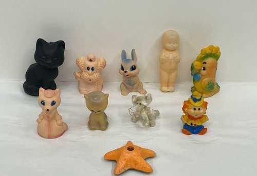 Советские резиновые игрушки, куклы, сумка,запчасти