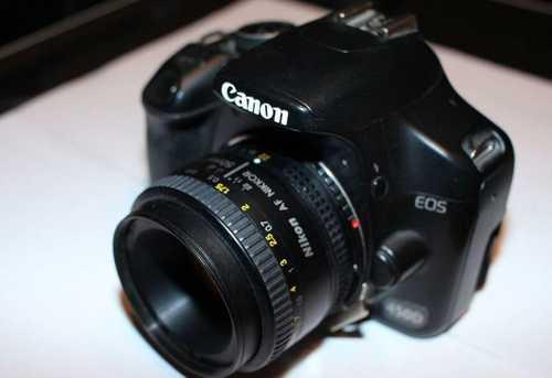 Для объективов Nikon F на фотоаппараты Canon EF-S