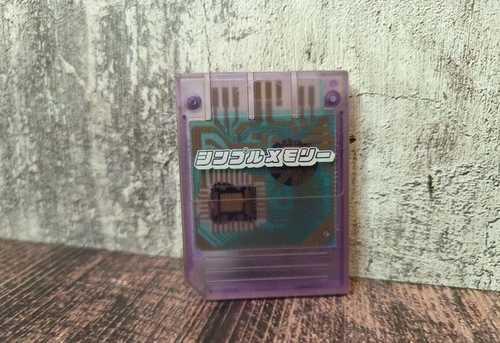 Memory card ps1 violet / карта памяти пс1