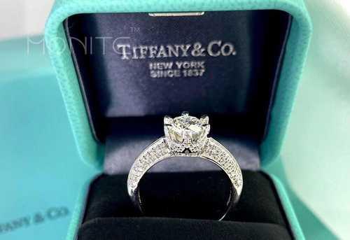 Кольцо с бриллиантом 1 карат Tiffany