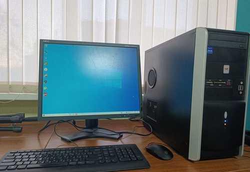 Компьютер с монитором NEC/озу4Гб SSD120Гб HDD500Гб