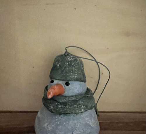 Снеговик (ватная ёлочная игрушка)