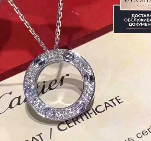 Cartier Колье love паве 0,331 ct