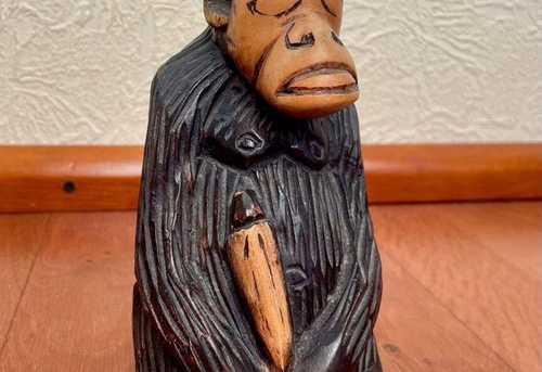 Статуэтка обезьяна деревянная из Африки