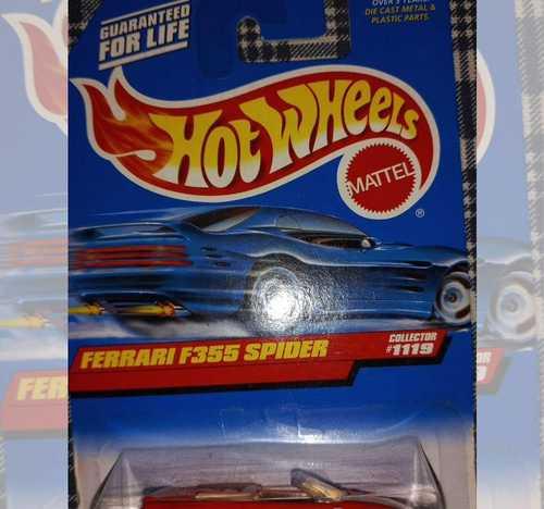 Модель Hot Wheels Ferrari F355 Spider 1998 красная