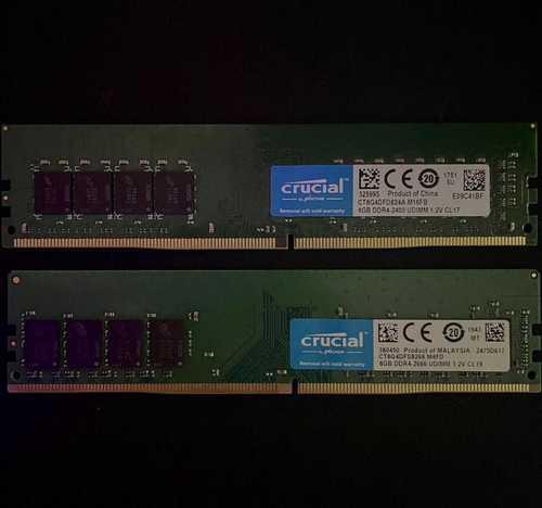 Оперативная память Crucial ddr4 16gb