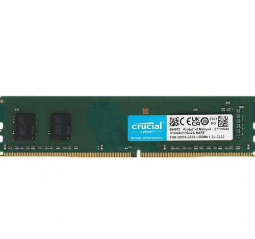 Оперативная память ddr4 8gb crucial 3200