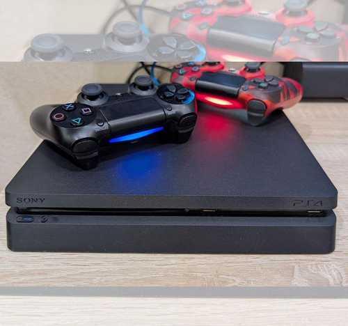 Sony Ps4 Slim /18 игр/ 2 джойстика