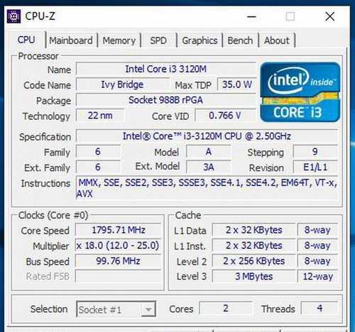 Intel Core i3 3120m