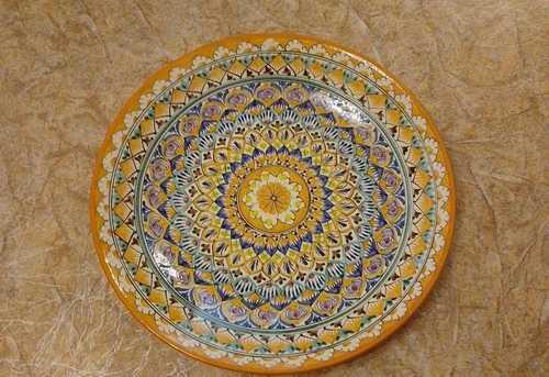 Тарелка ляган риштанская керамика 42 см