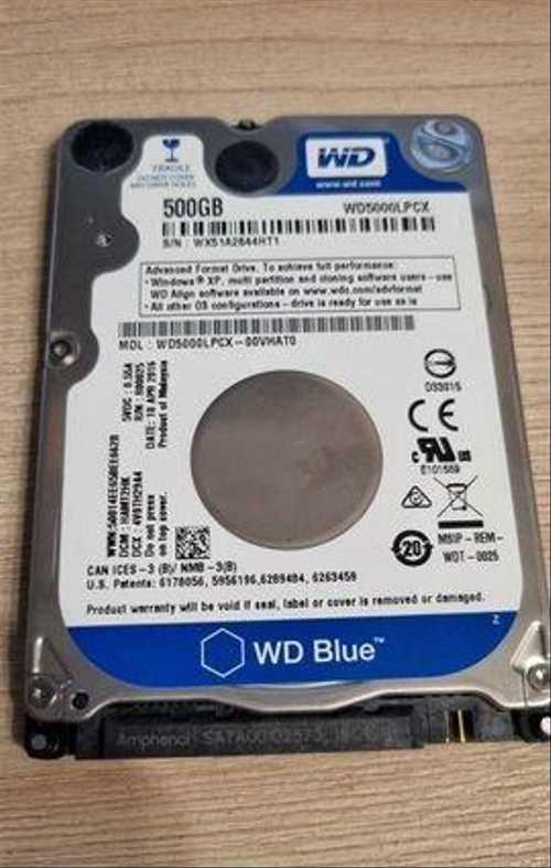 Жесткий диск WD Blue 500гб (WD5000lpcx) 2.5