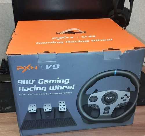 Игровой руль PXN V9 3 педали и кпп